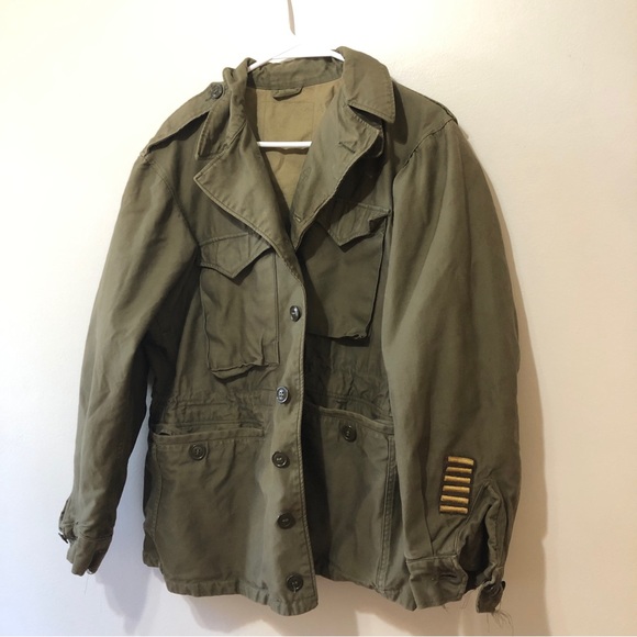 Jackets & Coats | Vintage Green Military Jacket | Poshmark